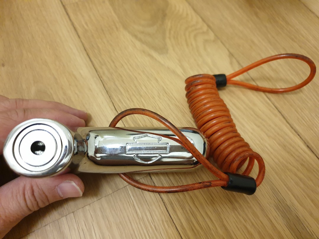 Harley Disc Lock, Motorcycles, Motorcycle Accessories on Carousell