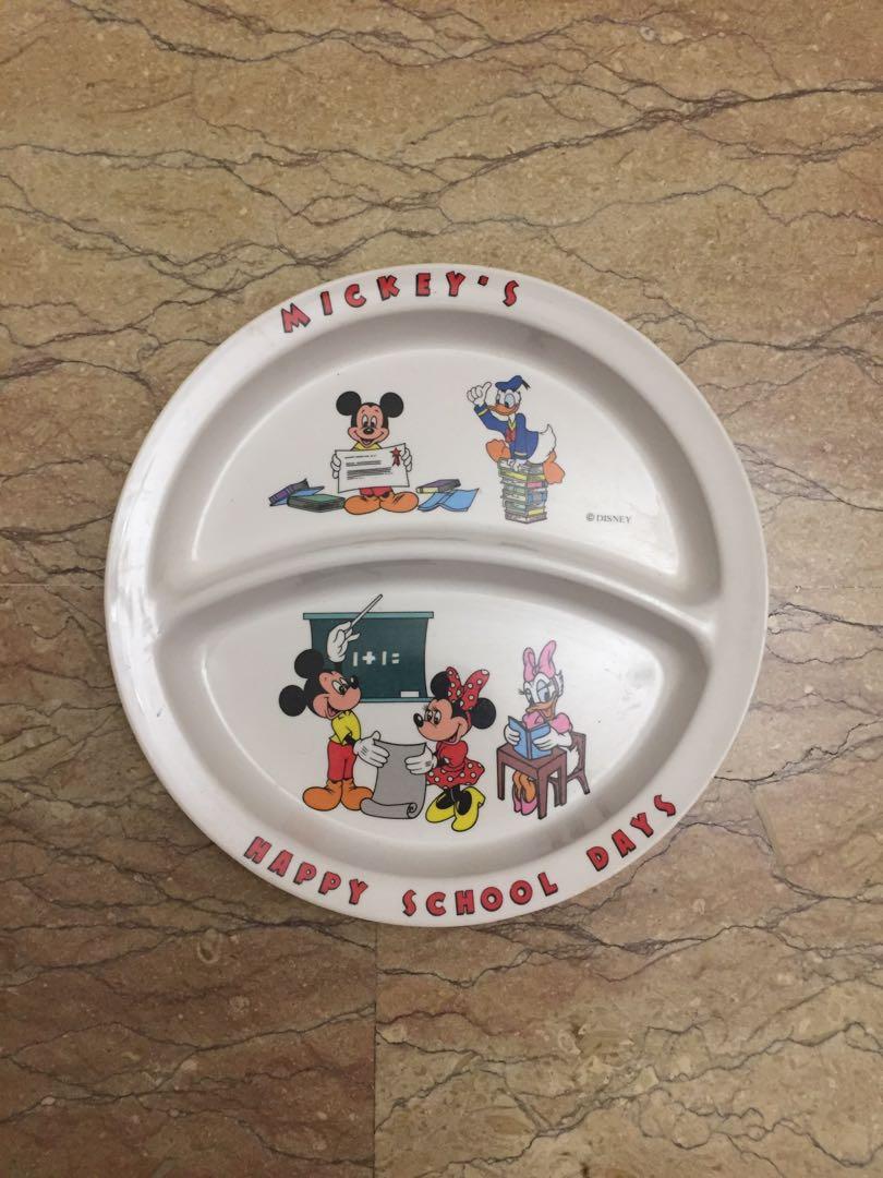 Mickey mouse kids plate disney, Furniture & Home Living, Kitchenware ...