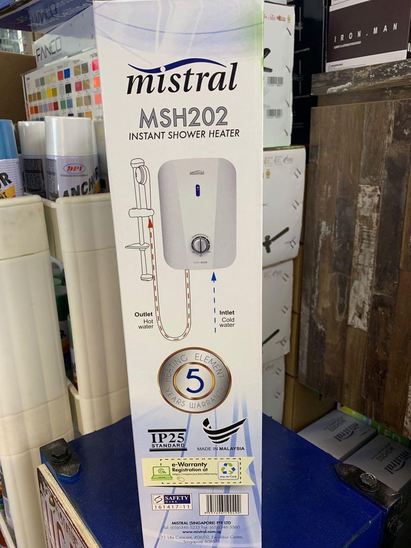 Mistral MSH202 instant water heater, TV & Home Appliances, Water Heater ...
