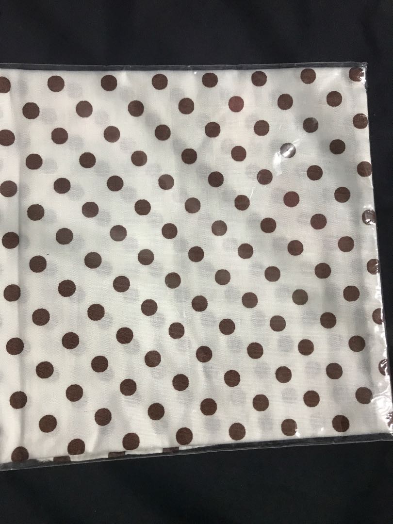 NARAYA Big White Pocket Square with Brown Polka Dots, Men's Fashion, Bags, Belt bags, Clutches ...