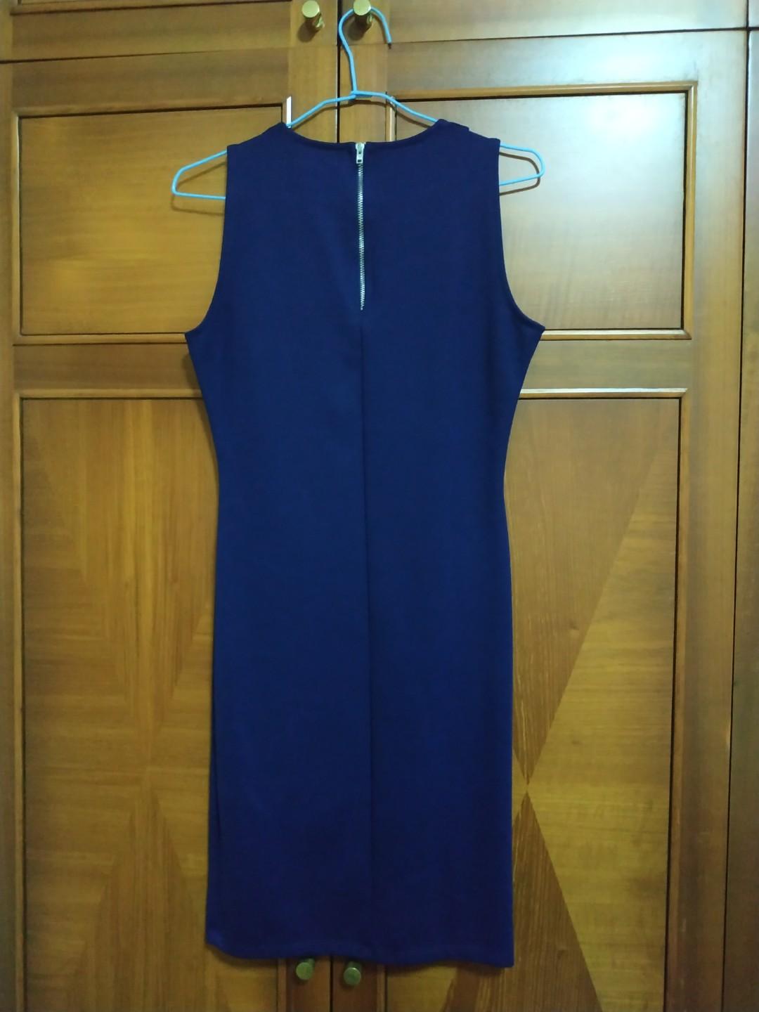 Navy Blue Work Dress, Women's Fashion, Dresses & Sets, Dresses on Carousell