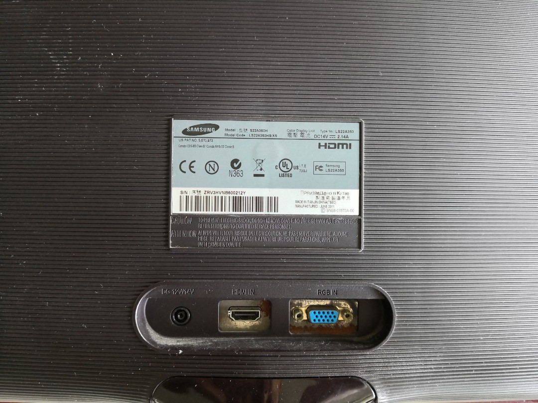 Samsung LS22A350 PC monitor 22" full HD 1080p, Computers & Tech, Parts ...