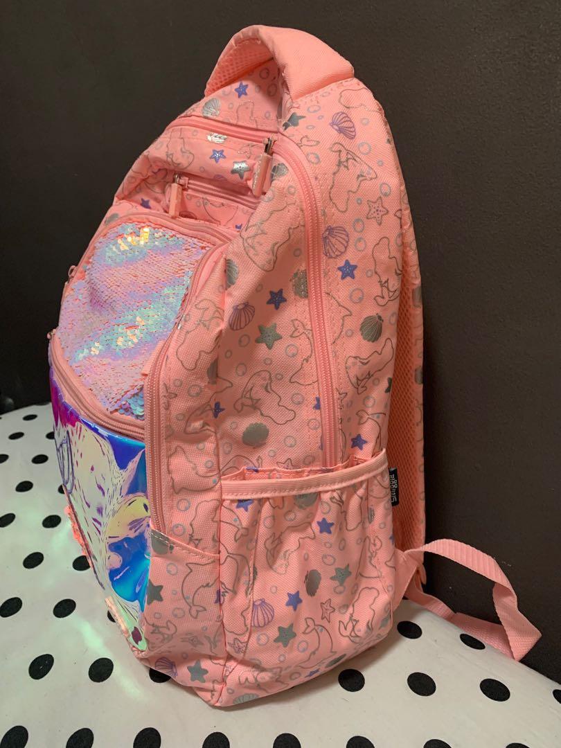 Smiggle Backpack Mermaid Sequence, Babies & Kids, Going Out, Diaper ...