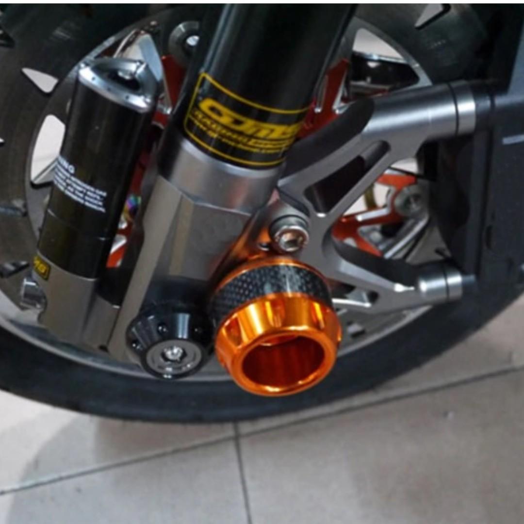 Black SMOK Front Fork Wheel Crash Slider For Honda X-ADV, Kymco AK550 ...