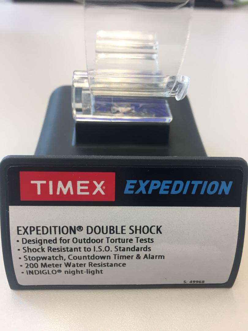Timex Expedition Double Shock 200m 防水手錶， T49968, 名牌, 手錶 - Carousell