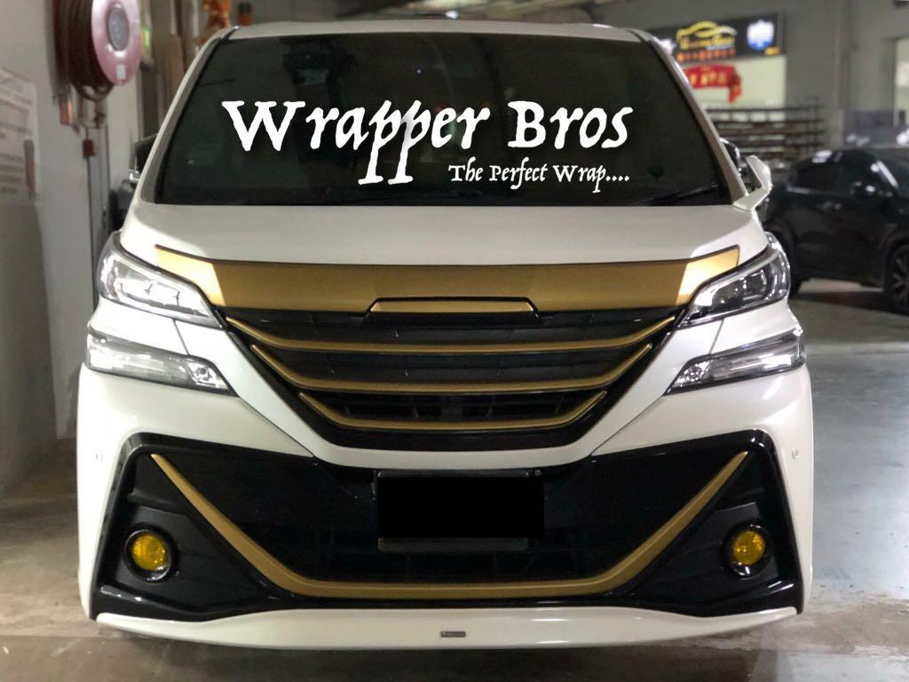 Dechrome Wrap Sticker - Toyota Alphard, Car Accessories, Accessories on ...