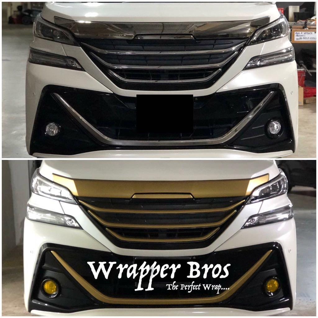 Dechrome Wrap Sticker - Toyota Alphard, Car Accessories, Accessories on ...