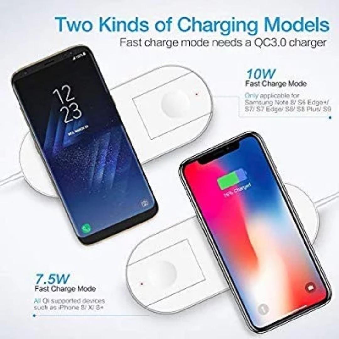 A154 - 2 in 1 Mini Airpower Wireless Charging Station for Watch 2 3 10W ...