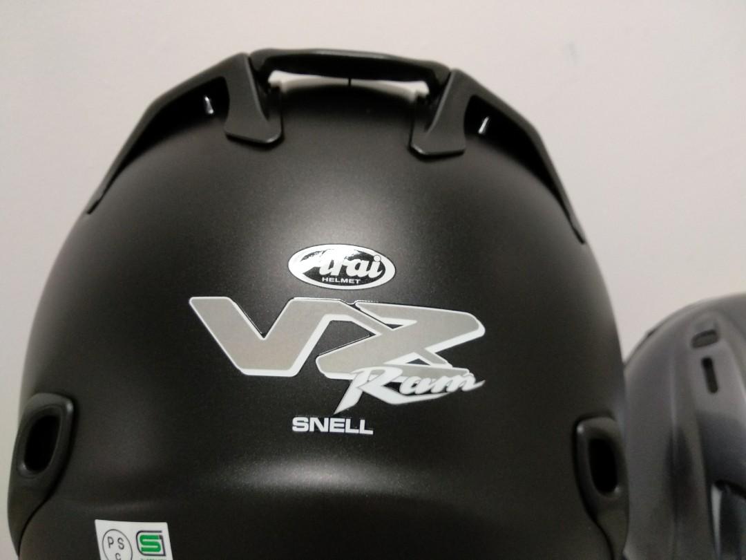 Arai VZ Ram matte black, Motorcycles, Motorcycle Apparel on Carousell