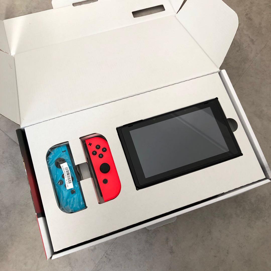 *MINT* Nintendo Switch Neon Red-Blue Console + Mario Kart 8 Deluxe ...