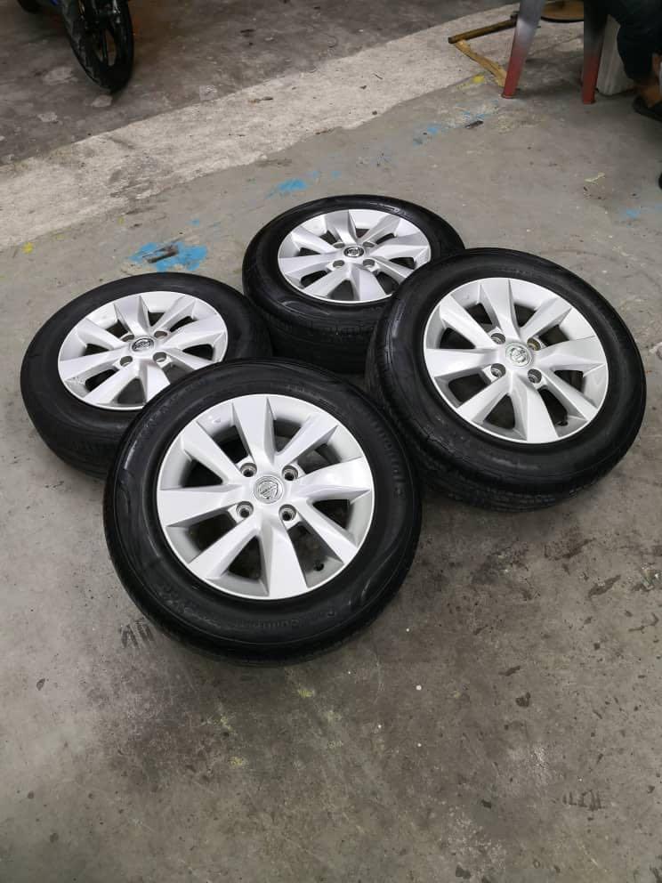 original 15 inch sports rim avanza tyre 80%, Auto Accessories on Carousell