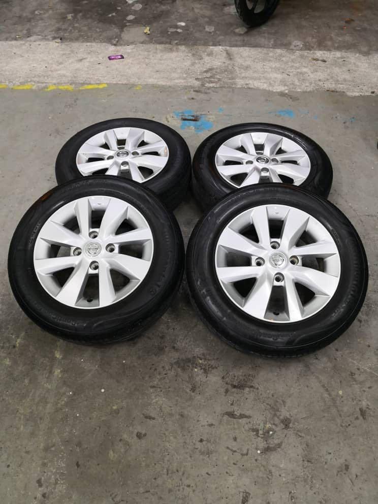 original 15 inch sports rim avanza tyre 80%, Auto Accessories on Carousell