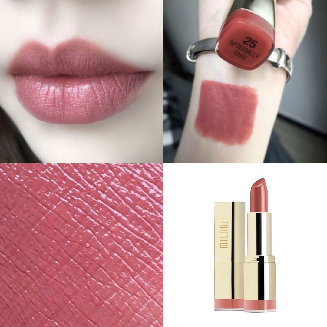 現貨包郵 Milani Color Statement Lipstick Naturally Chic #25, 美容＆個人護理, 健康及美容 ...