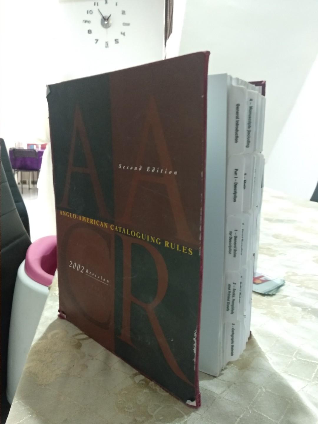 Anglo american cataloging rules AACR, Hobbies & Toys, Books & Magazines, Textbooks on Carousell