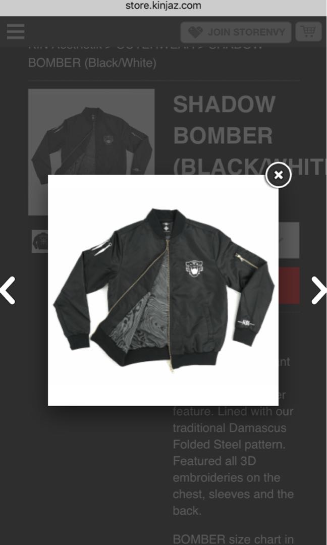 AUTHENTIC KINJAZ SHADOW BOMBER, Women's Fashion, Tops, Others Tops on ...