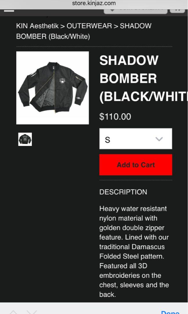 AUTHENTIC KINJAZ SHADOW BOMBER, Women's Fashion, Tops, Others Tops on ...