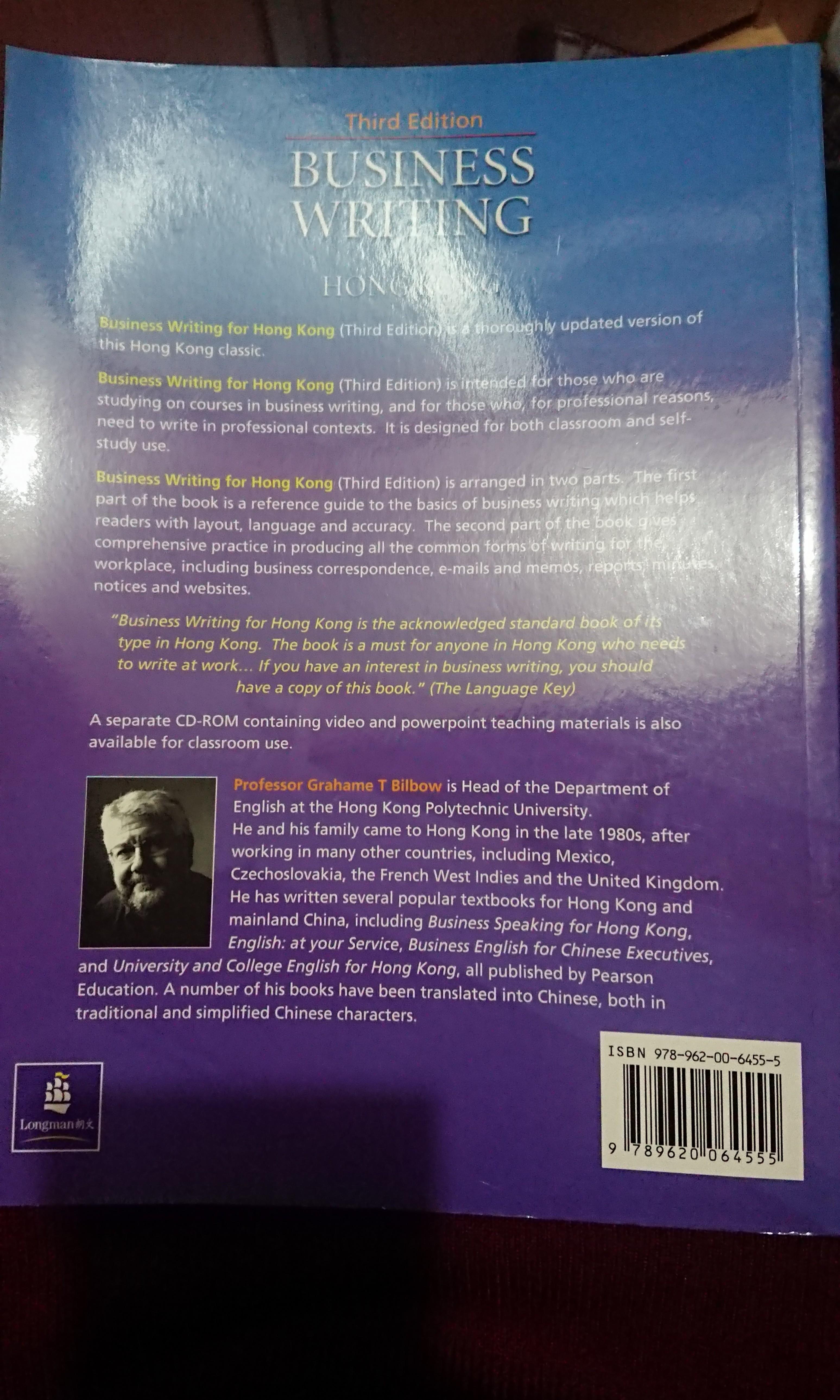 Business Writing for Hong Kong - Grahame T. Bilbow PhD, 興趣及遊戲, 書本 & 文具, 補充練習 - Carousell