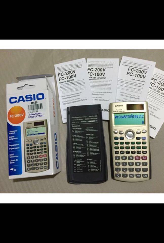 Casio Financial Calculator fc200v, Computers & Tech, Office & Business ...