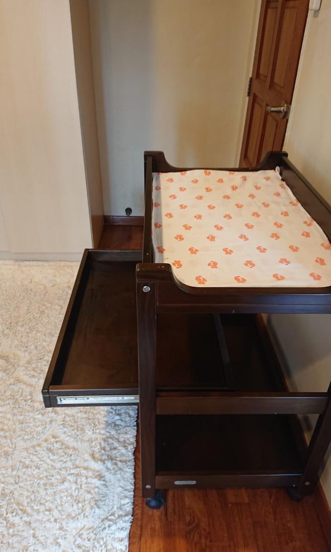 Grotime changing table in solid wood, Babies & Kids, Bathing & Changing ...