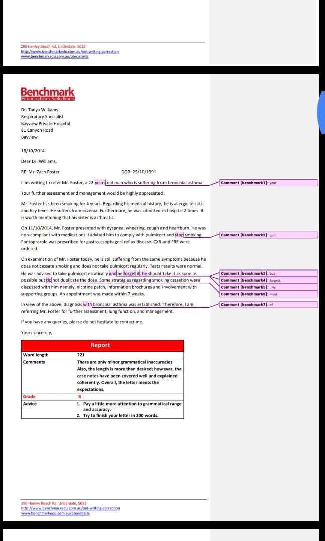 Oet Sample Letter PDF Headache Neurology, 51% OFF