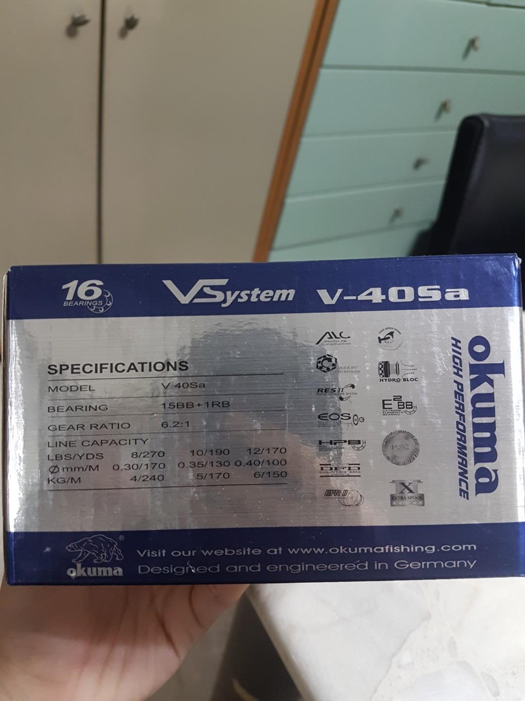 Okuma VSystem V-40Sa Spinning Reel, Sports, Sports & Games Equipment on ...