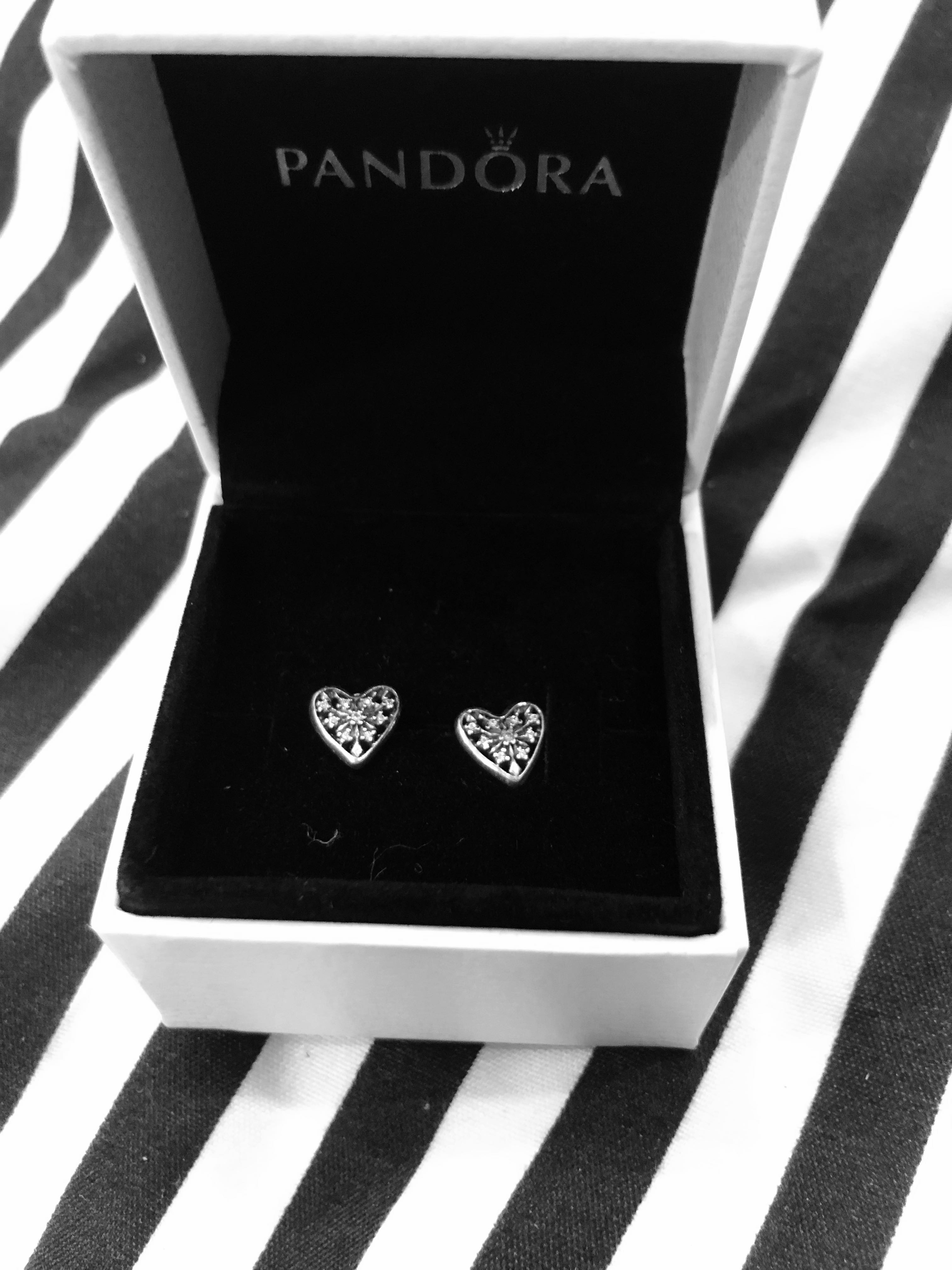 Pandora heart earrings w Pandora box, Women's Fashion, Jewelry ...