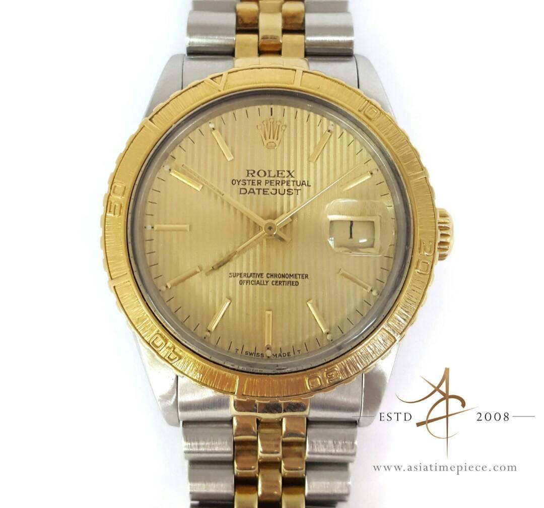 Rolex Thunderbird Turn-O-Graph ref. 16253 Gold Vintage Watch (Year 1985 ...