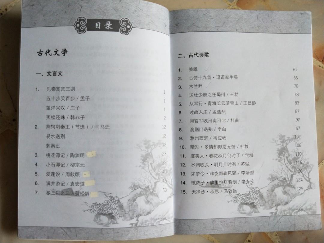 Secondary school Chinese Literature textbook, Hobbies & Toys, Books ...