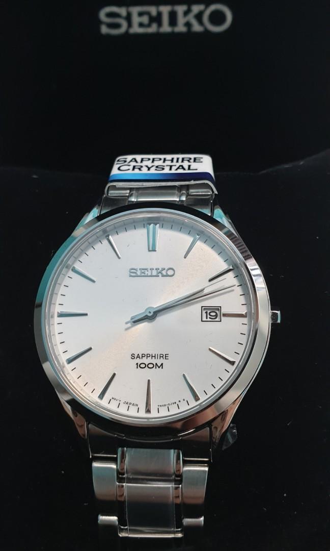 Seiko Sapphire Crystal 100m, Luxury, Watches on Carousell