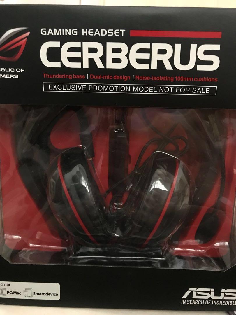 BNIB Asus ROG Cerberus gaming headset, Audio, Headphones & Headsets on ...