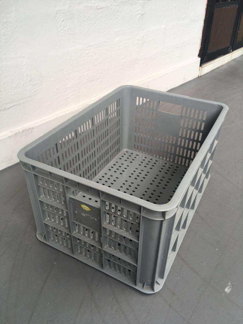 L61.5 x W42.5 x H31 (cm) Plastic Container Crate (Toyogo), Furniture ...