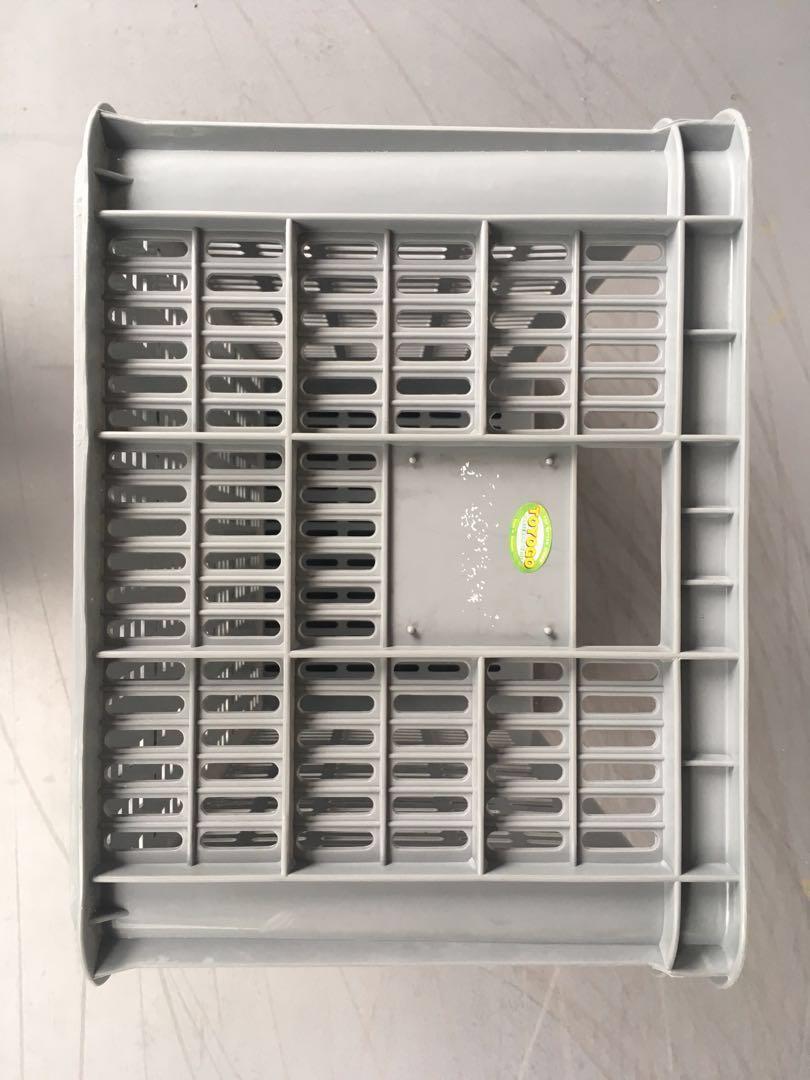 L61.5 x W42.5 x H31 (cm) Plastic Container Crate (Toyogo), Furniture ...