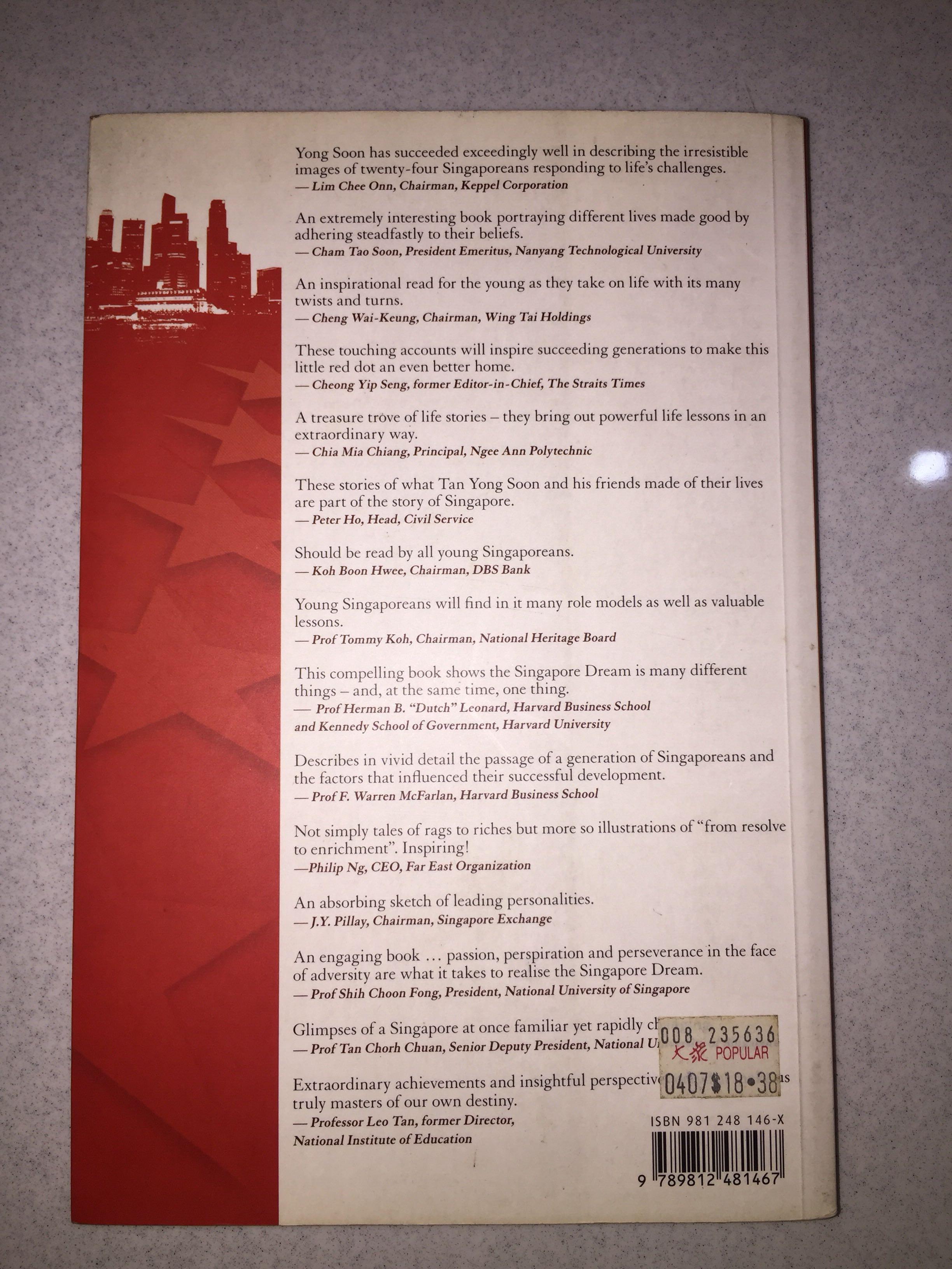 Living The Singapore Dream-Tan Yong Soon, Hobbies & Toys, Books ...