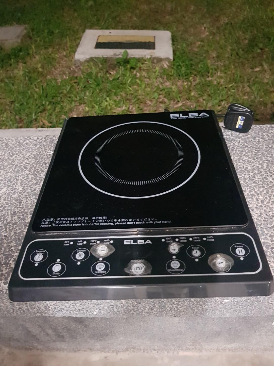 Pre-loved ELBA induction cooker, TV & Home Appliances, Kitchen ...