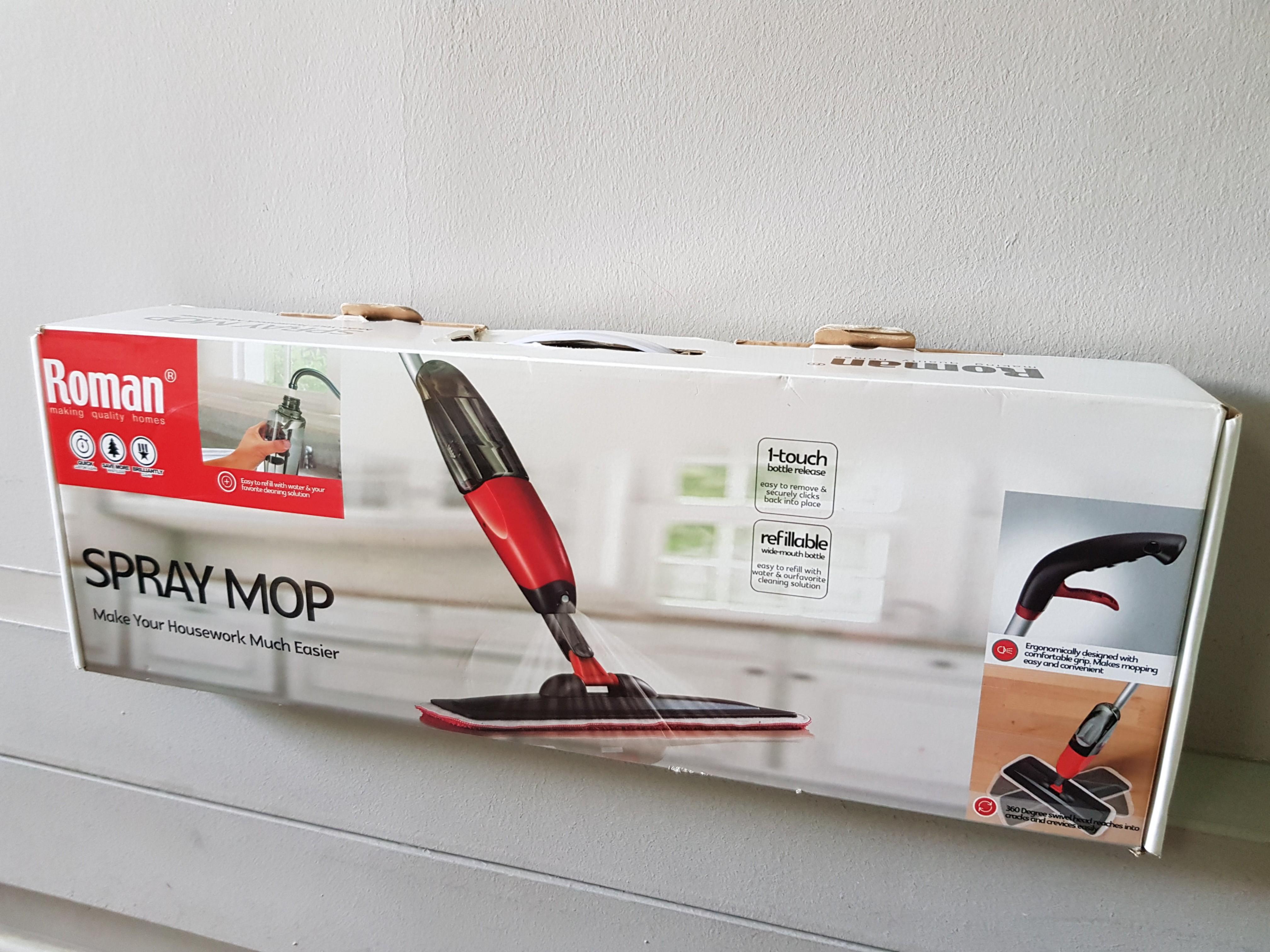 Roman mop with spray, Furniture & Home Living, Cleaning & Homecare ...