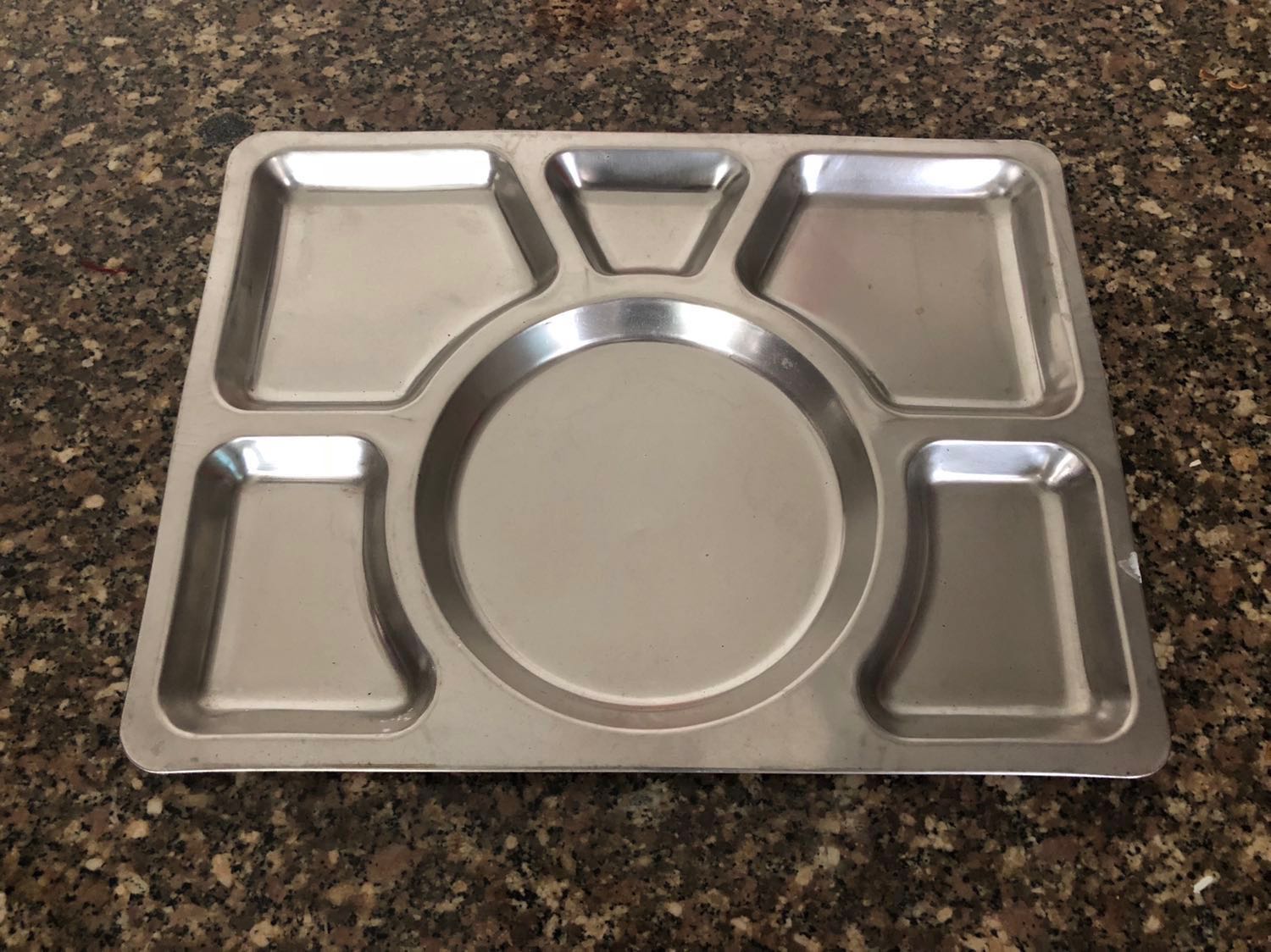 Stainless steel eating plate, Furniture & Home Living, Kitchenware ...