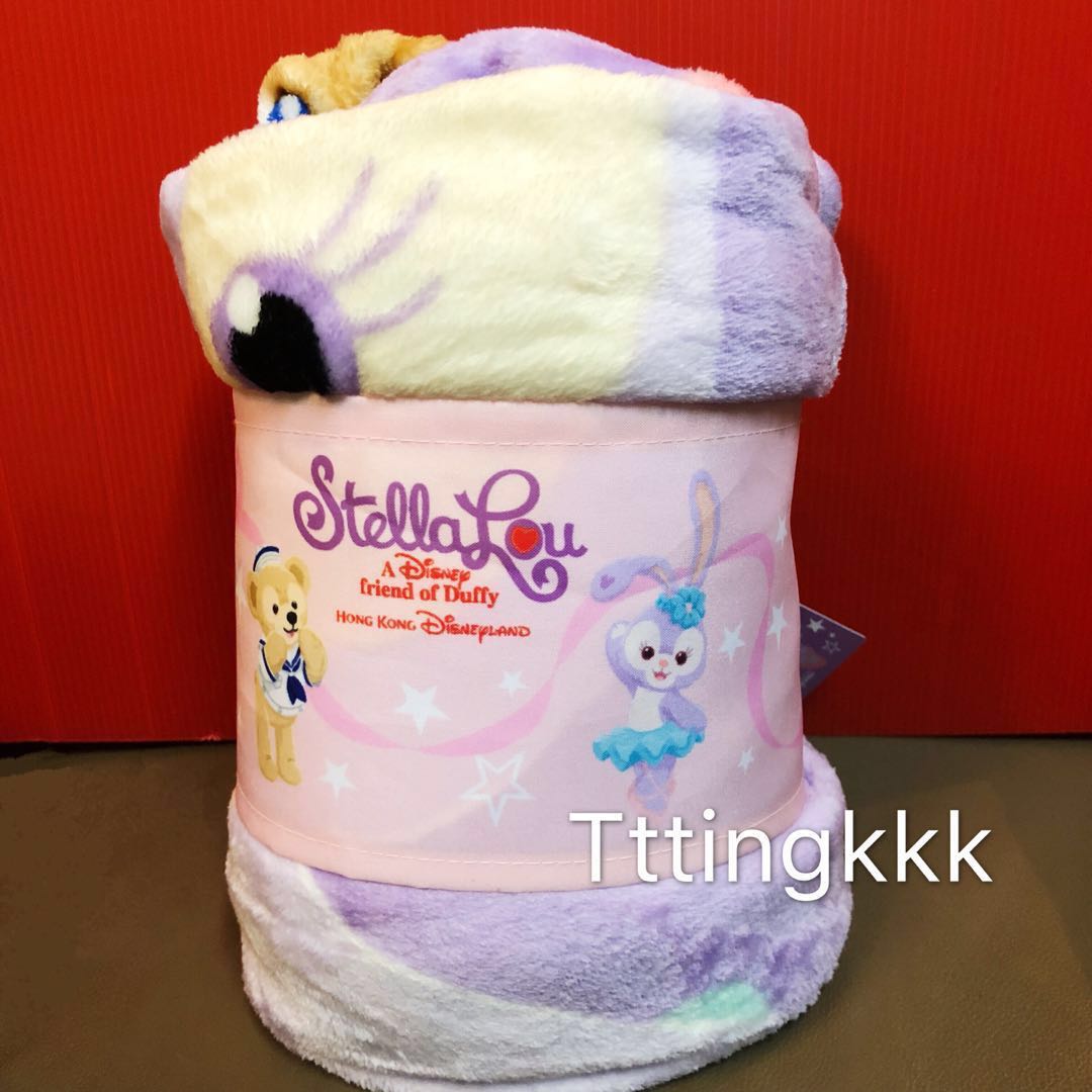 Stellalou x duffy毛毯被（hk Disneyland) blanket/法蘭絨, 傢俬＆家居, 床具浴巾 - Carousell