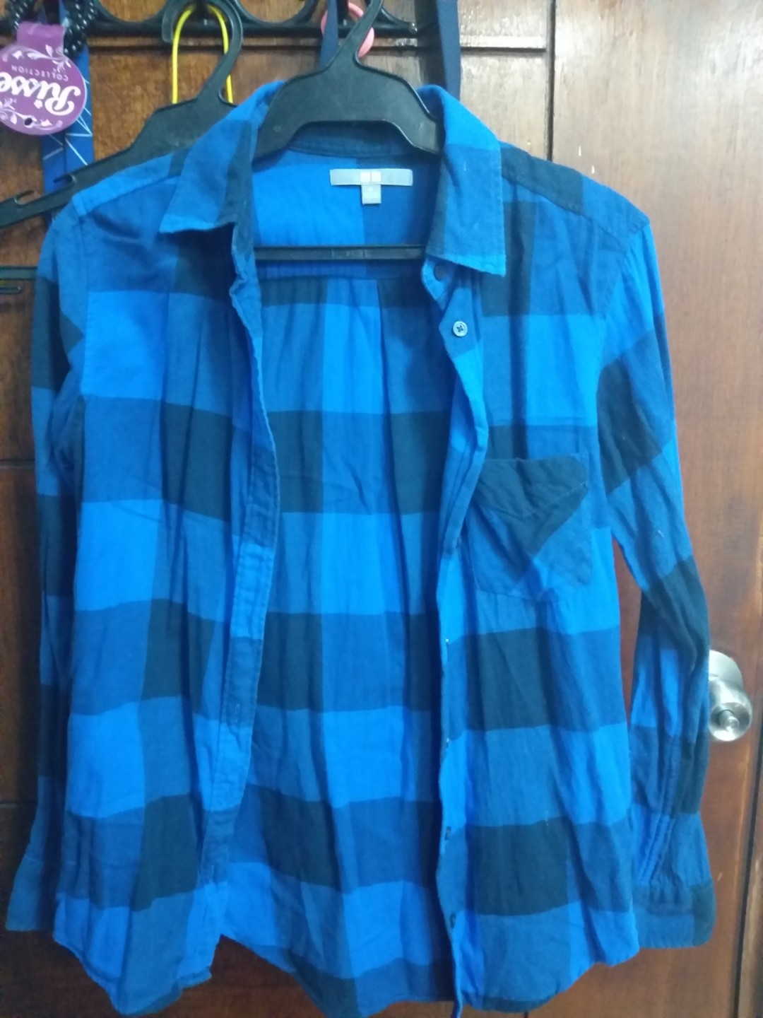Uniqlo Plaid Flannel Long Sleeves, Women's Fashion, Tops, Longsleeves ...