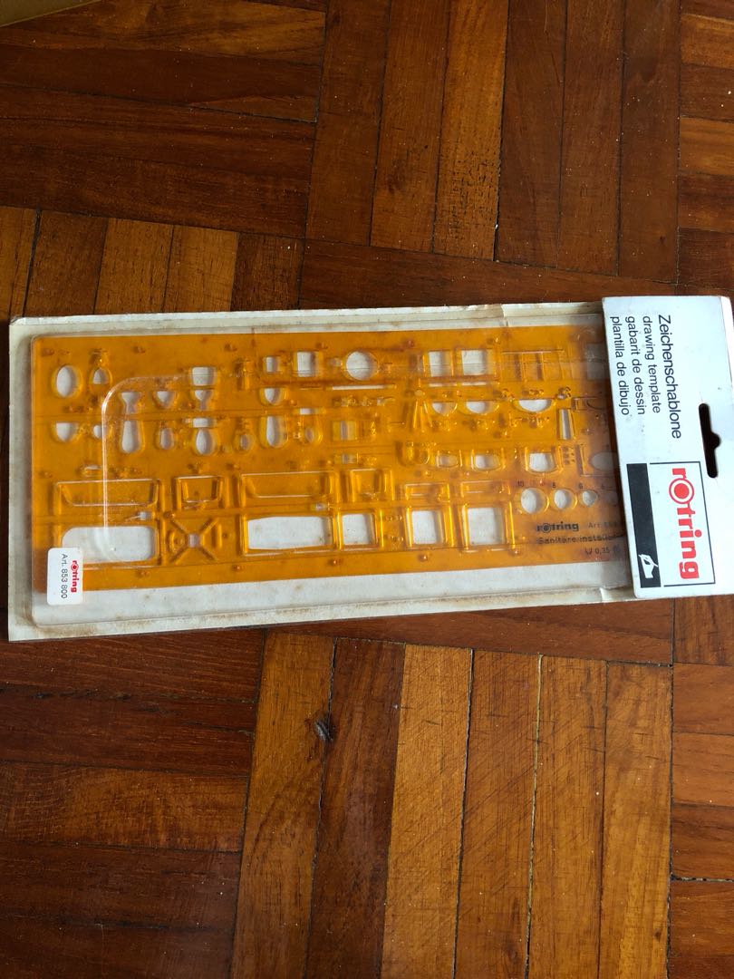Vintage Rotring drawing template, Hobbies & Toys, Stationery & Craft ...