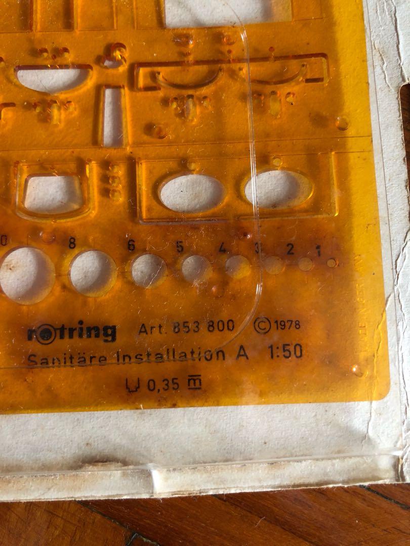 Vintage Rotring drawing template, Hobbies & Toys, Stationery & Craft ...