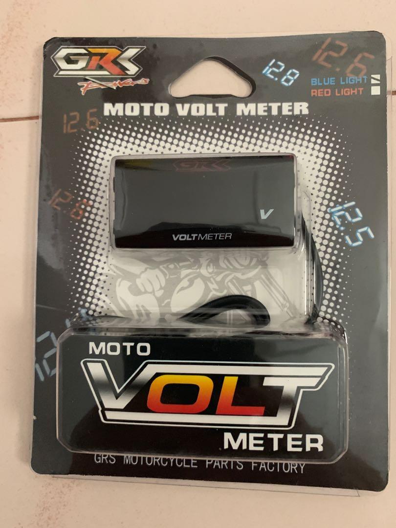 Volt meter blue led, Motorcycles, Motorcycle Accessories on Carousell