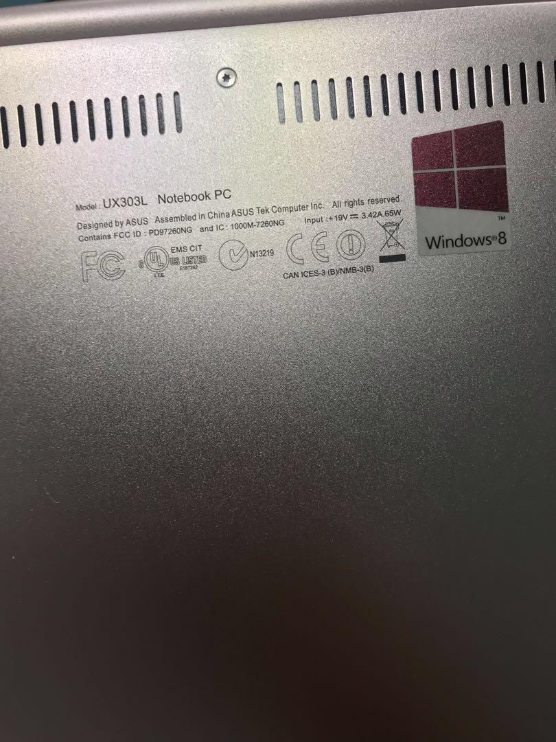 Asus Zenbook UX303L 13-Inch Touch Screen Laptop, Computers & Tech ...