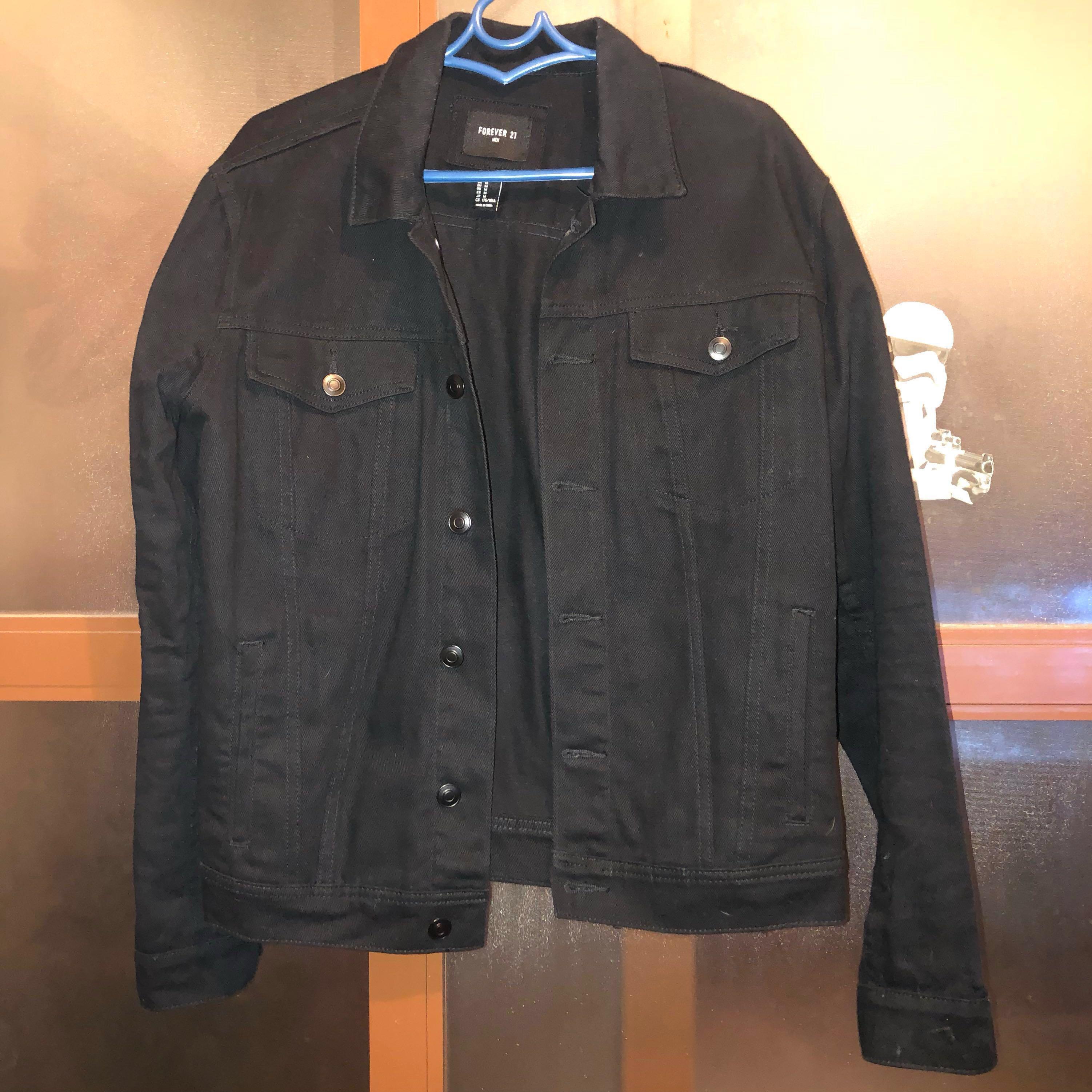 BLACK DENIM JACKET, Men's Fashion, Coats, Jackets and Outerwear on ...