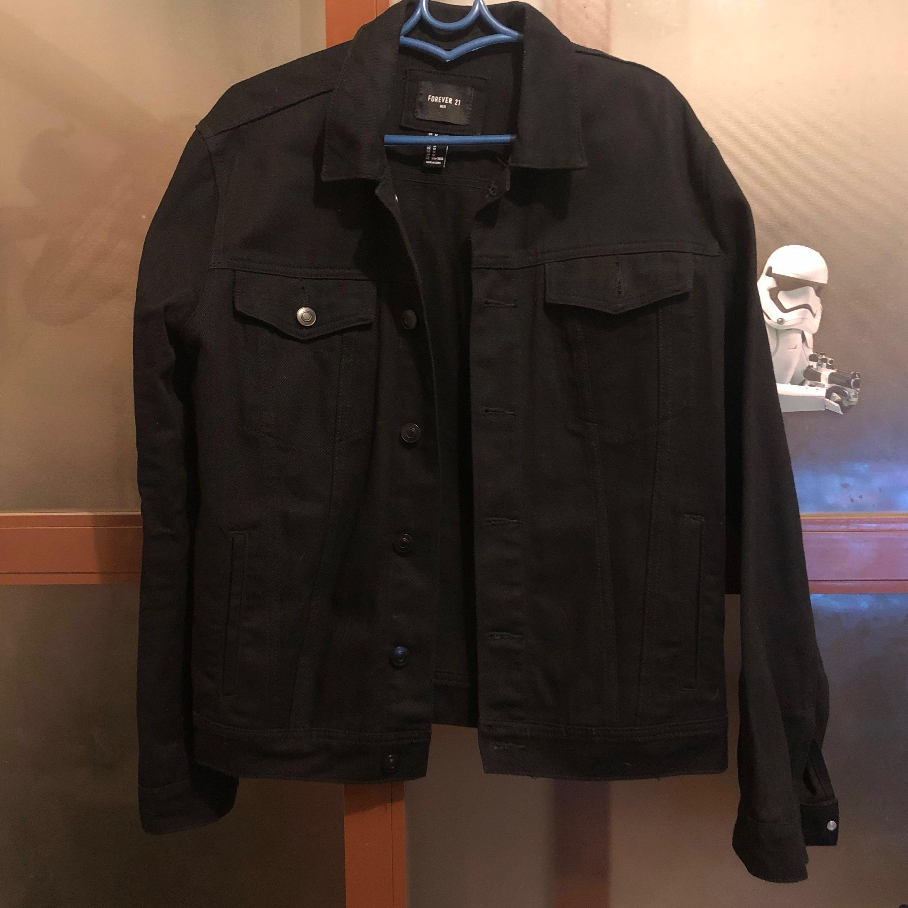 BLACK DENIM JACKET, Men's Fashion, Coats, Jackets and Outerwear on ...