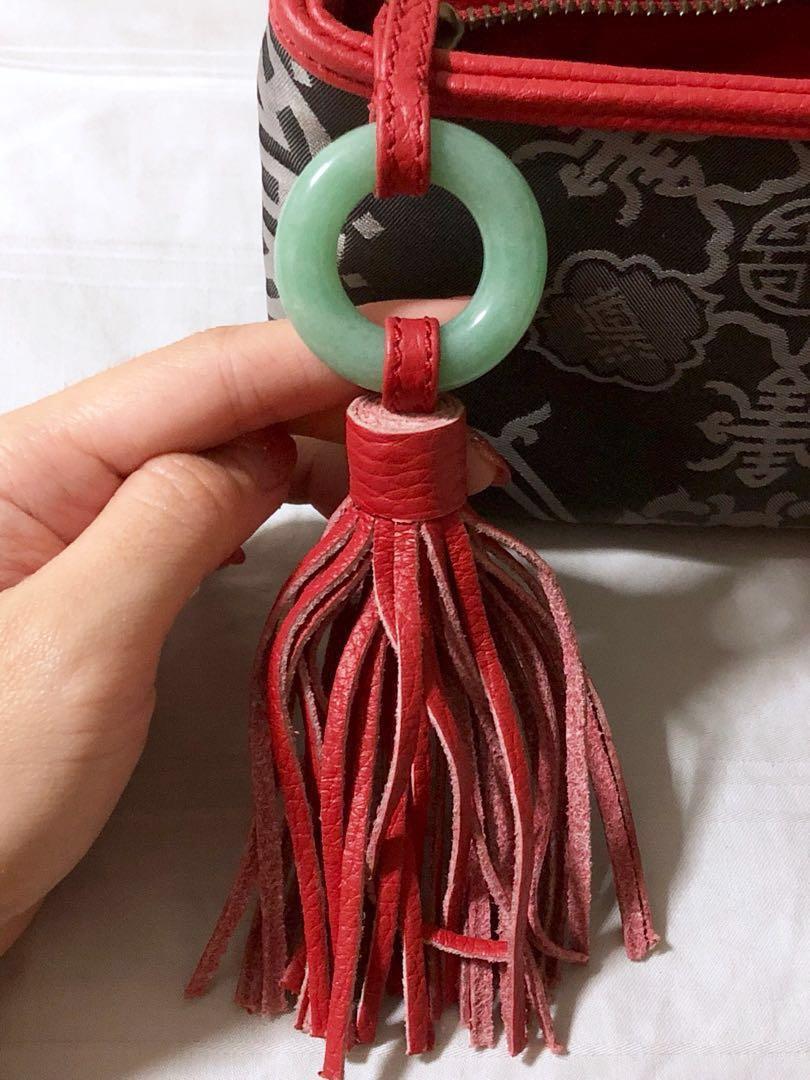 [BRAND NEW] Original Shanghai Tang Pouch Genuine Leather & Genuine Jade ...