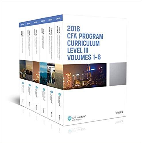 CFA Official textbook 2018 Level III, Volumes 1 - 6, Hobbies & Toys ...