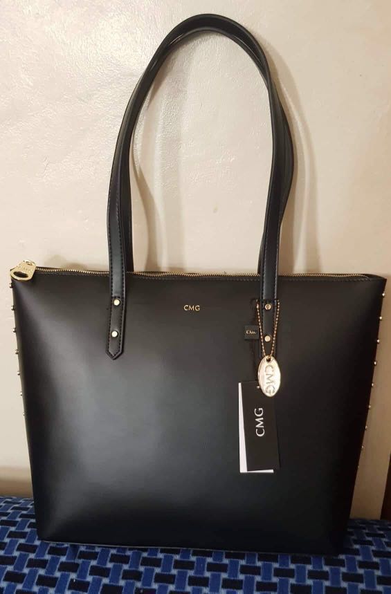 CMG Black tote bag, Women's Fashion, Bags & Wallets, Tote Bags on Carousell