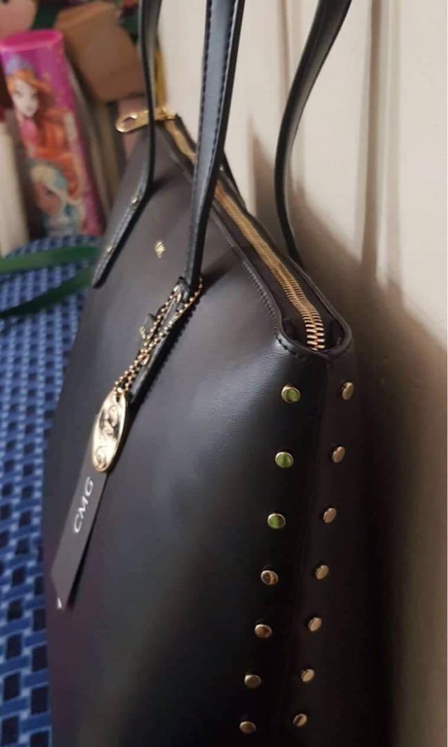 CMG Black tote bag, Women's Fashion, Bags & Wallets, Tote Bags on Carousell