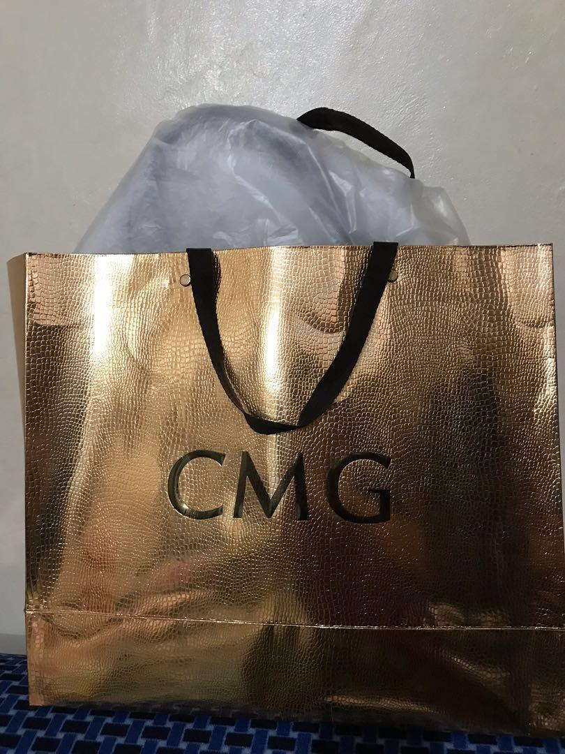 CMG Black tote bag, Women's Fashion, Bags & Wallets, Tote Bags on Carousell