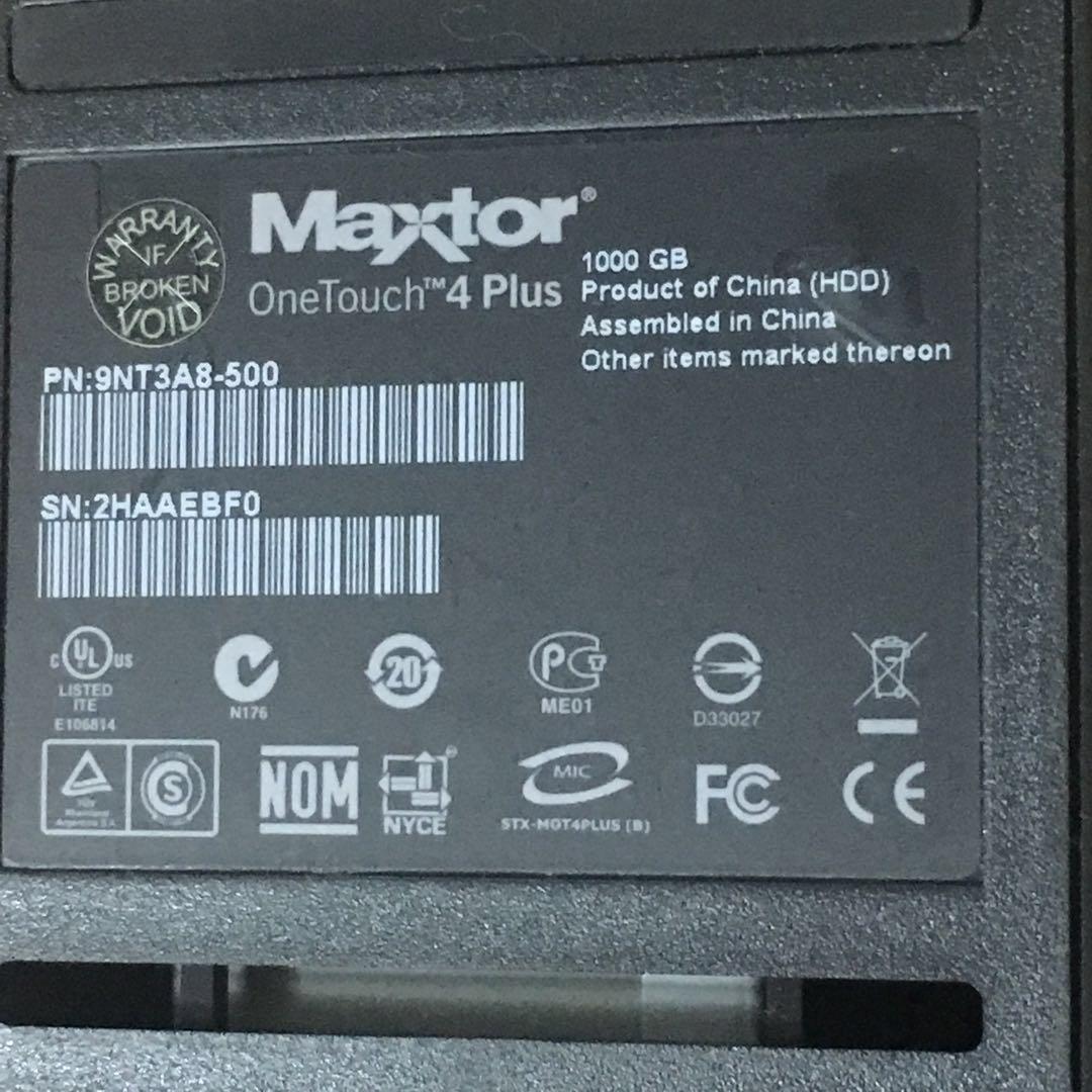 Maxtor OneTouch 4 Plus 1TB 3.5” Backup Disk, Computers & Tech, Parts & Accessories, Hard Disks ...